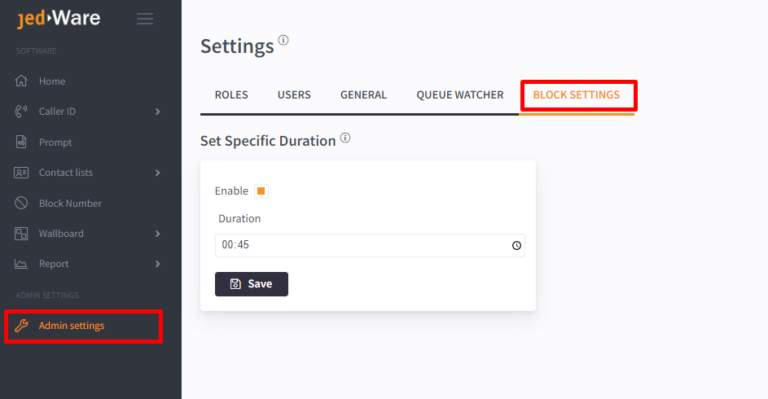 How to block a number - JEDWare