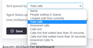Wallboard Layout 8 - Inbound Call Center Wallboard - JEDWare