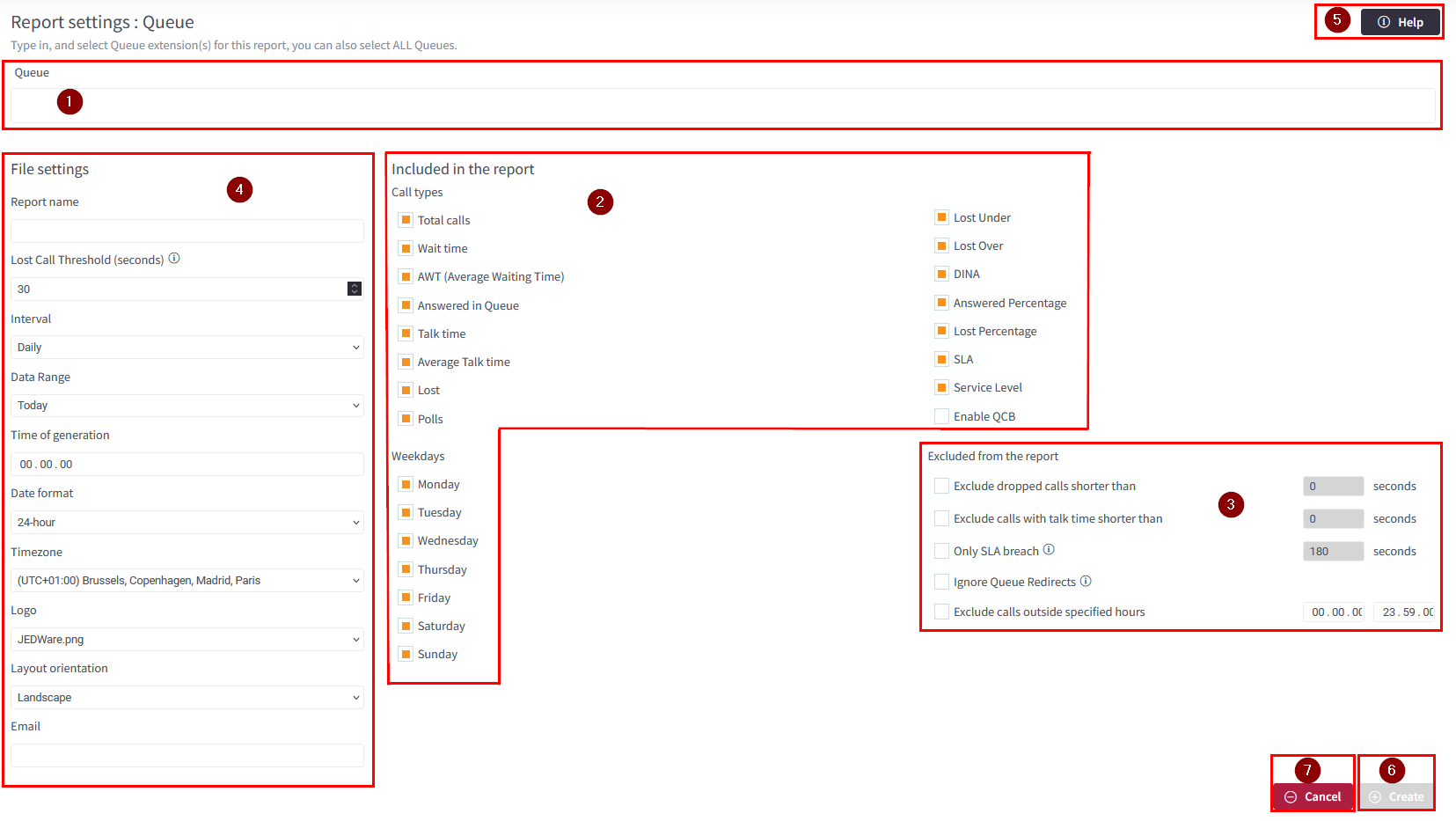 Scheduled 3CX Queue report to PDF and e-mail - JEDWare
